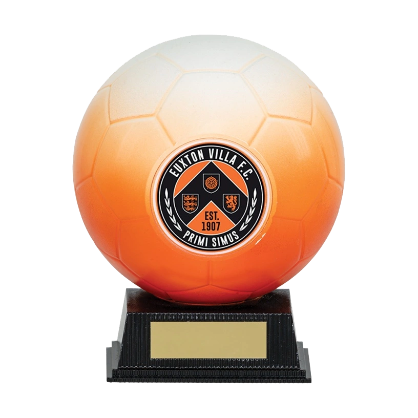 Orange & White Football Ball Multicolour Trophy on Stand NB1WHO – BW ...