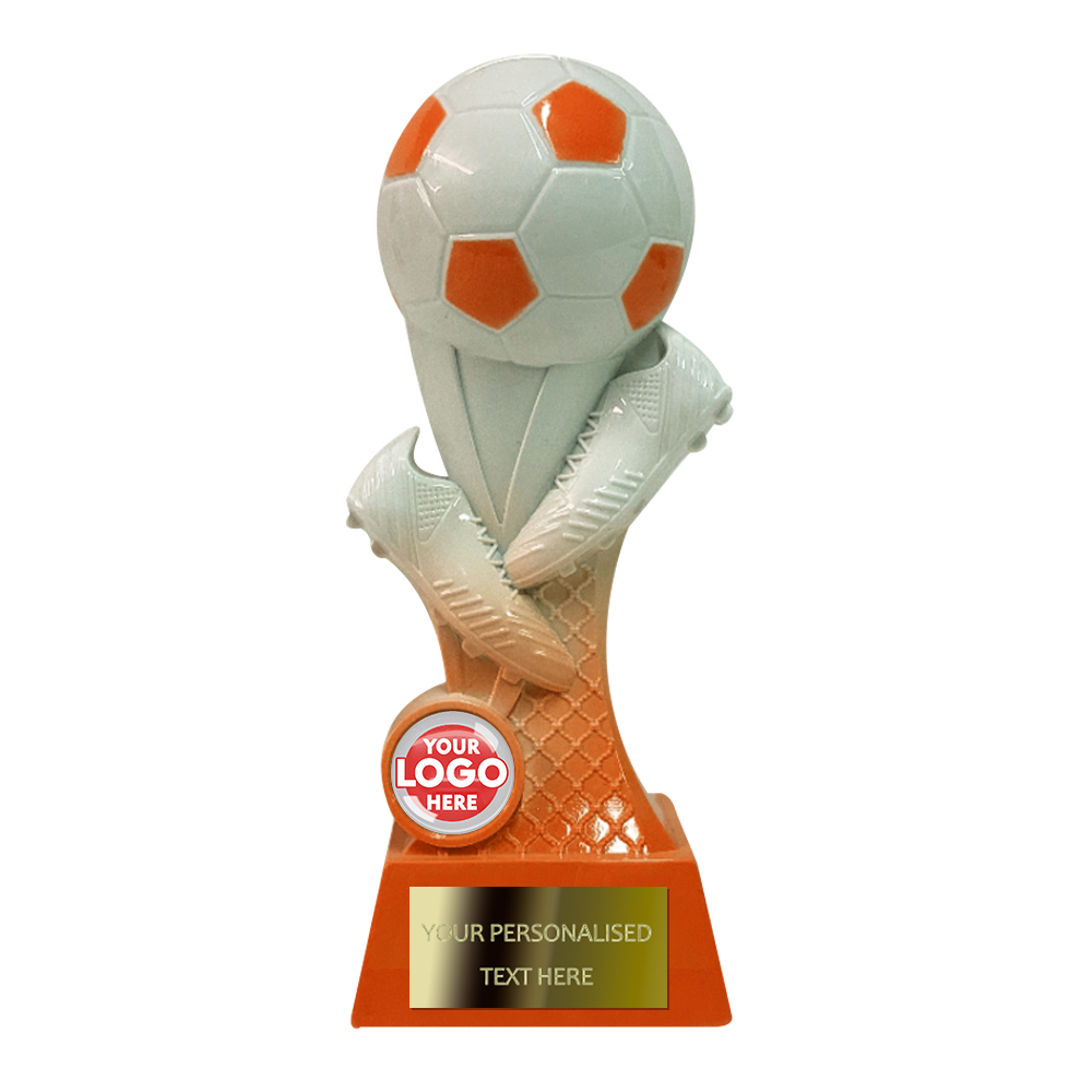 Orange & White Football Multicolour Trophy NB4O
