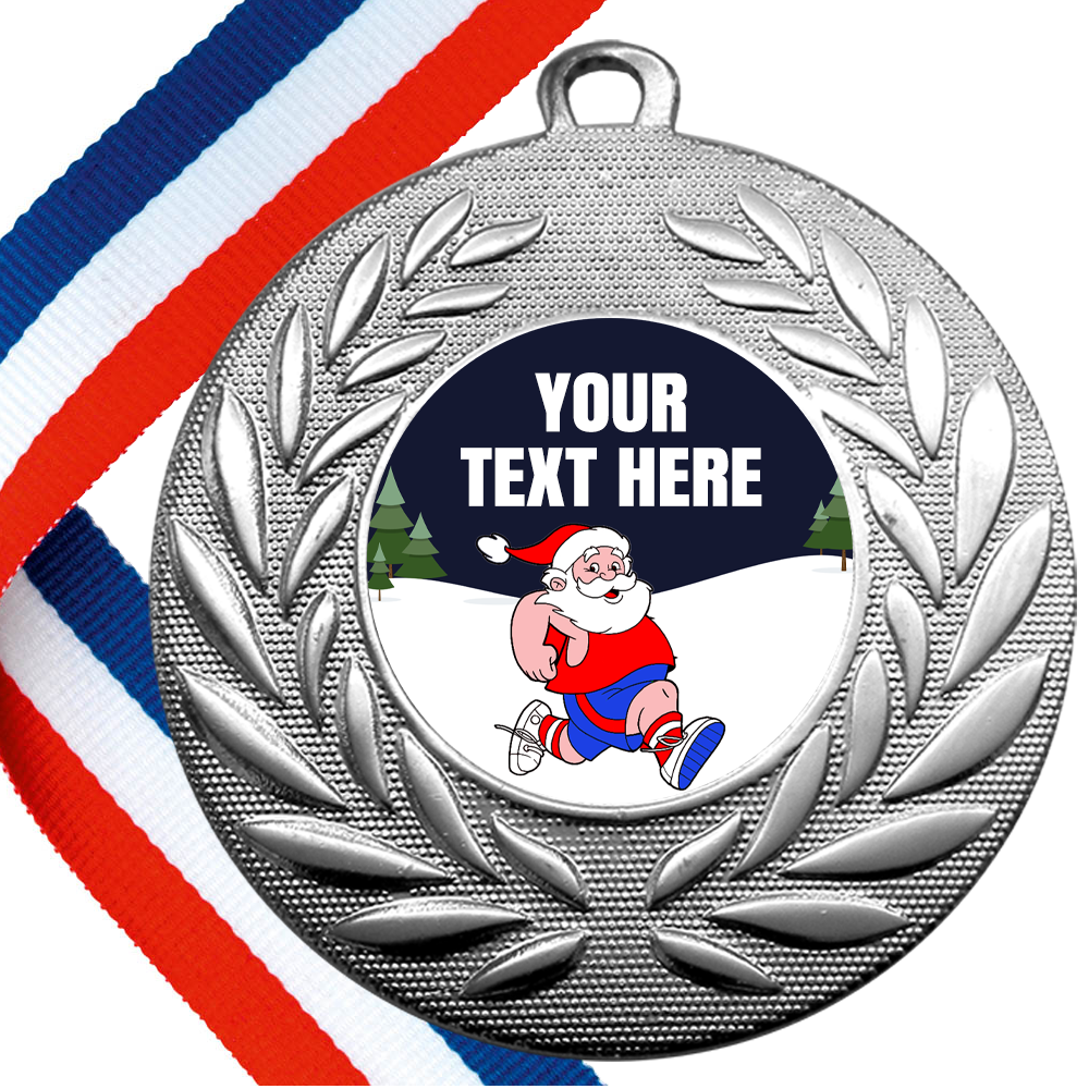 Santa Fun Run Wreath Medals Design 3